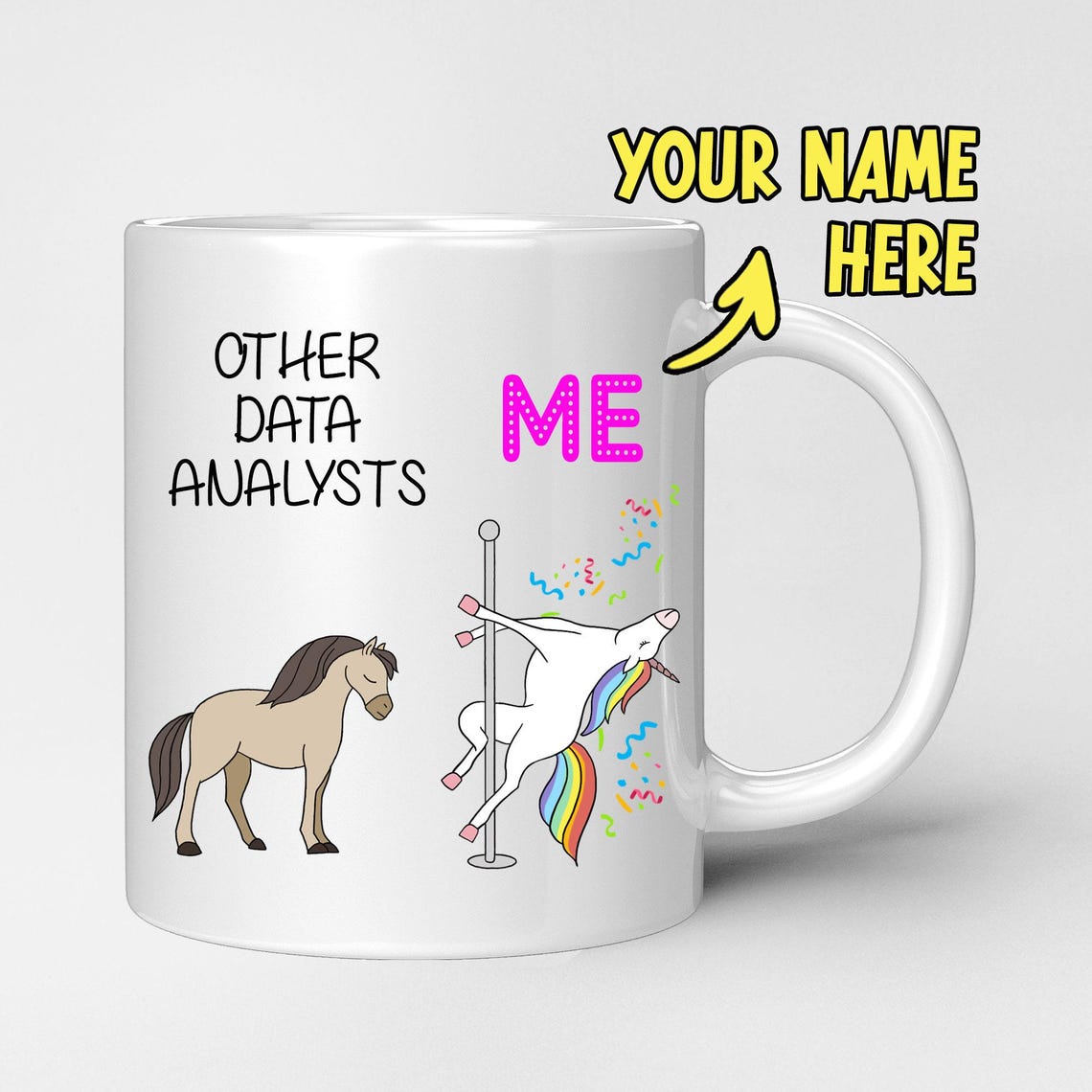 Funny Data Analyst Gift Mug Personalised | Custom Gift Idea for Data ...