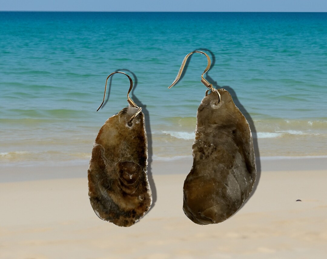 Assateague Island MOP Oyster Shell Earrings - Etsy