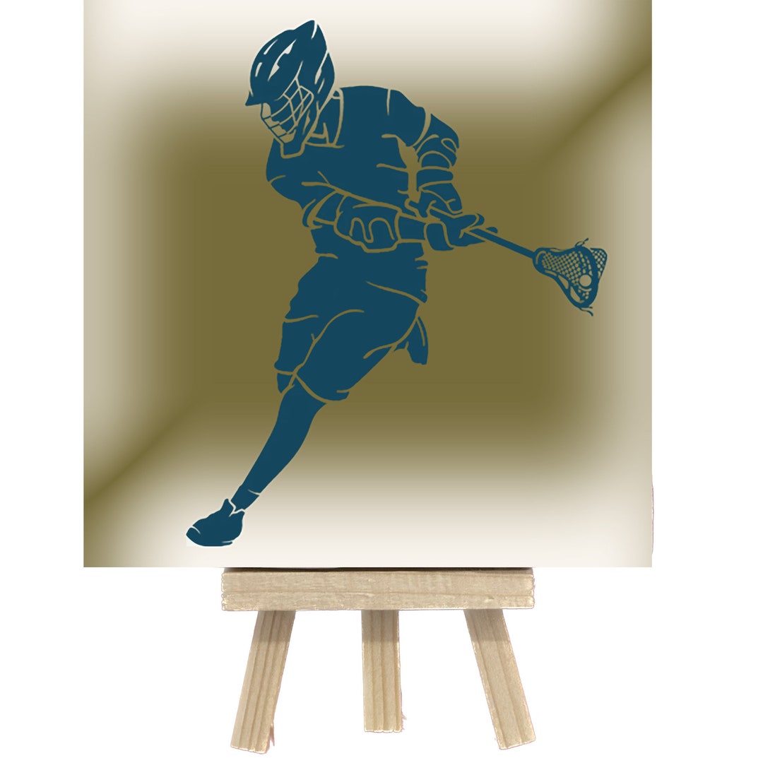 Lacrosse Player Graphic Tile - Etsy