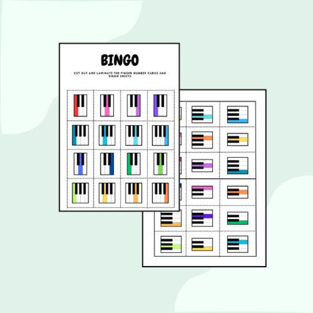 Printable Piano Music Alphabet Bingo Game - Etsy