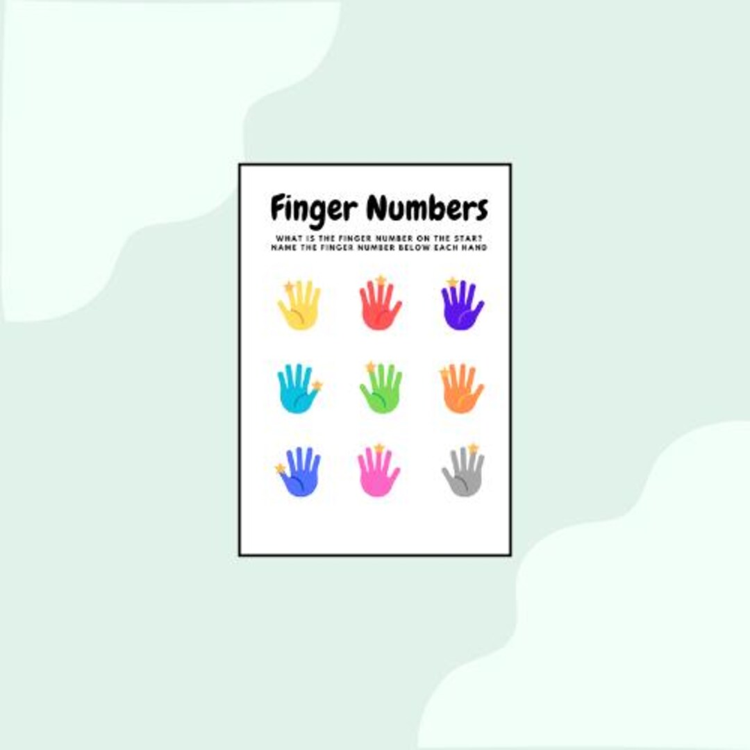 Printable Piano Finger Number Activity Sheet - Etsy