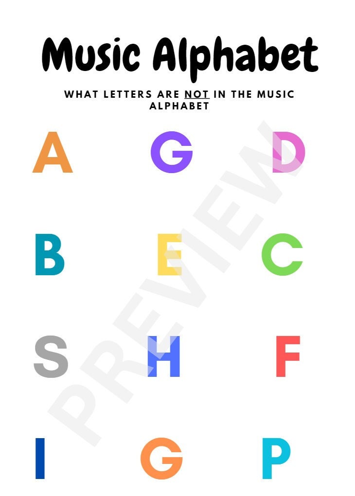 Printable Piano Music Alphabet Activities and Games Set - Etsy
