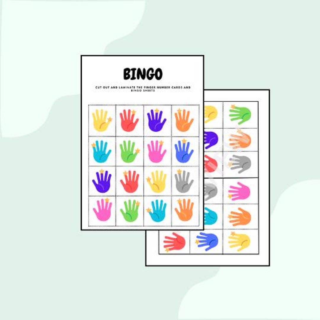 Printable Piano Finger Bingo Game - Etsy