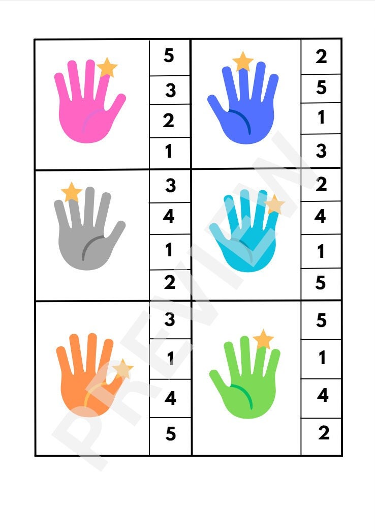 Printable Piano Finger Number Activities and Games - Etsy