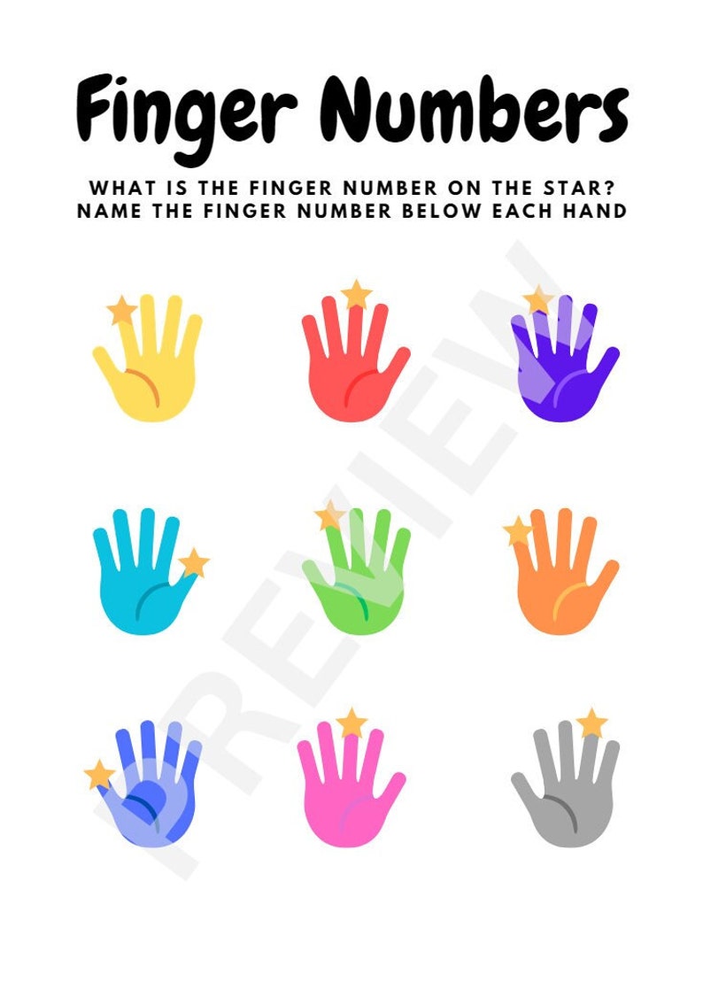 Printable Piano Finger Number Activities and Games - Etsy