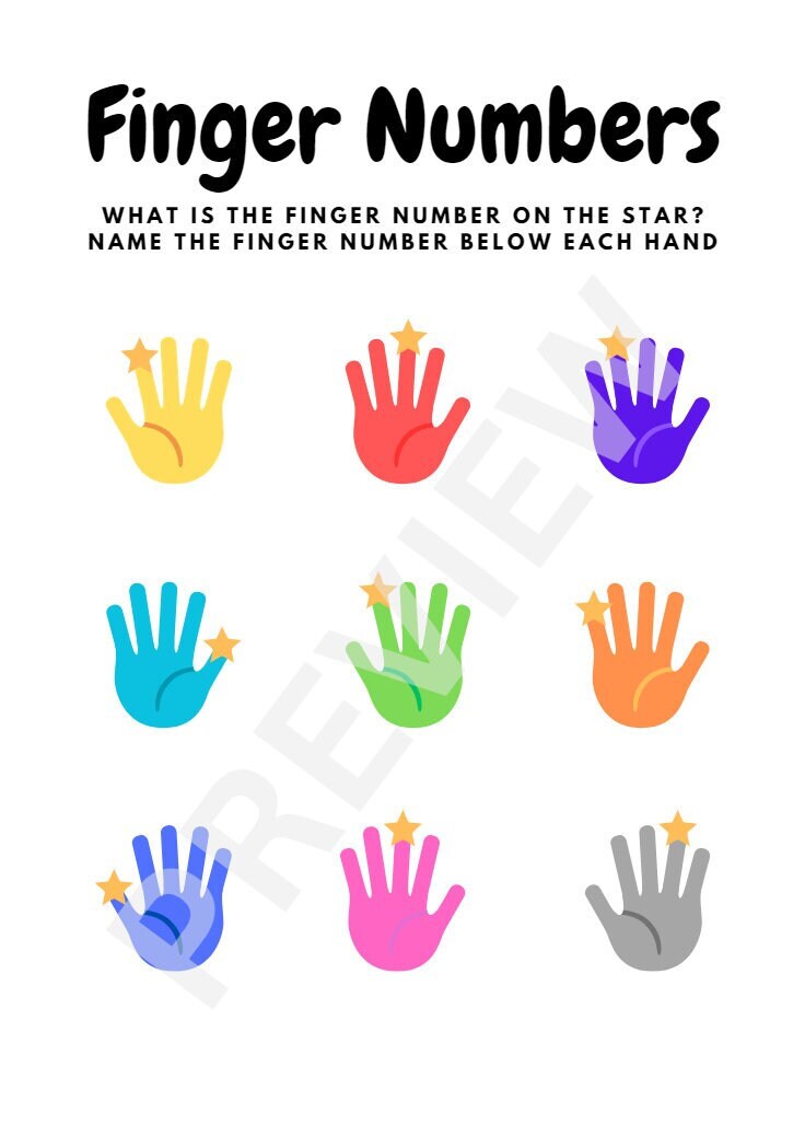 Printable Piano Finger Number Activities and Games - Etsy
