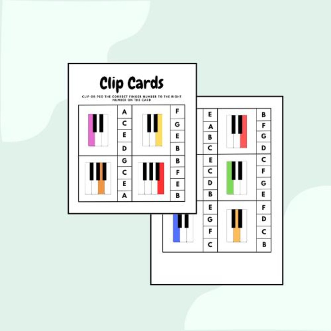 Printable Piano Music Alphabet Clip Card Activity - Etsy