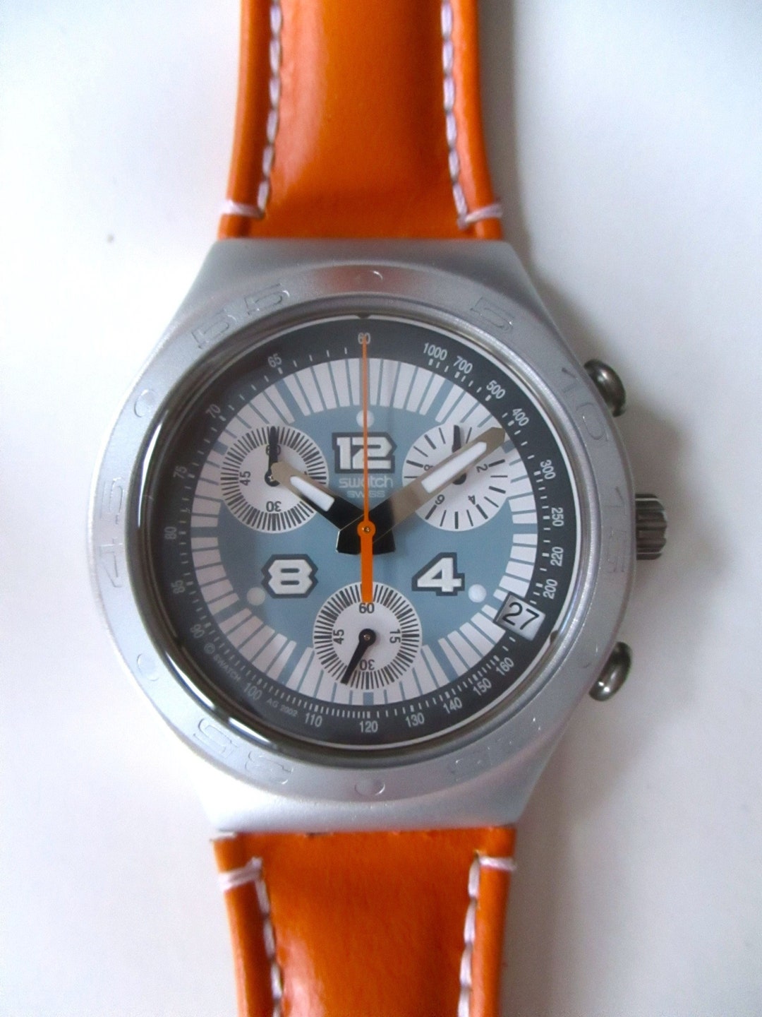 Swatch Irony Chrono Aluminium Arancione Di Sera YCS 4023 From 2003 New - Etsy