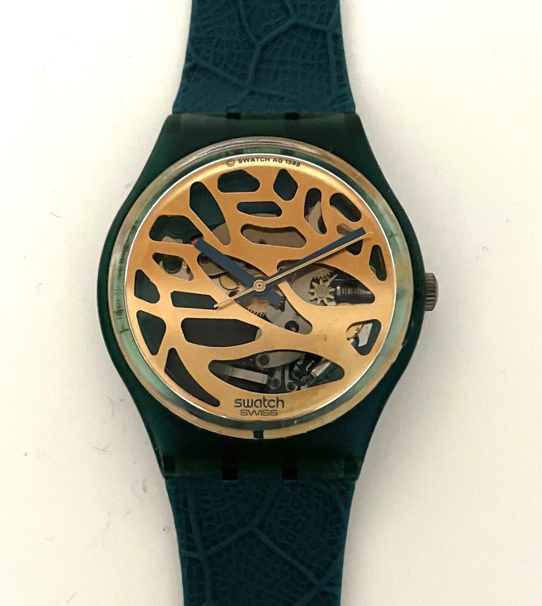 Swatch Gent GN 104 Blue Leaves From 1989 New - Etsy
