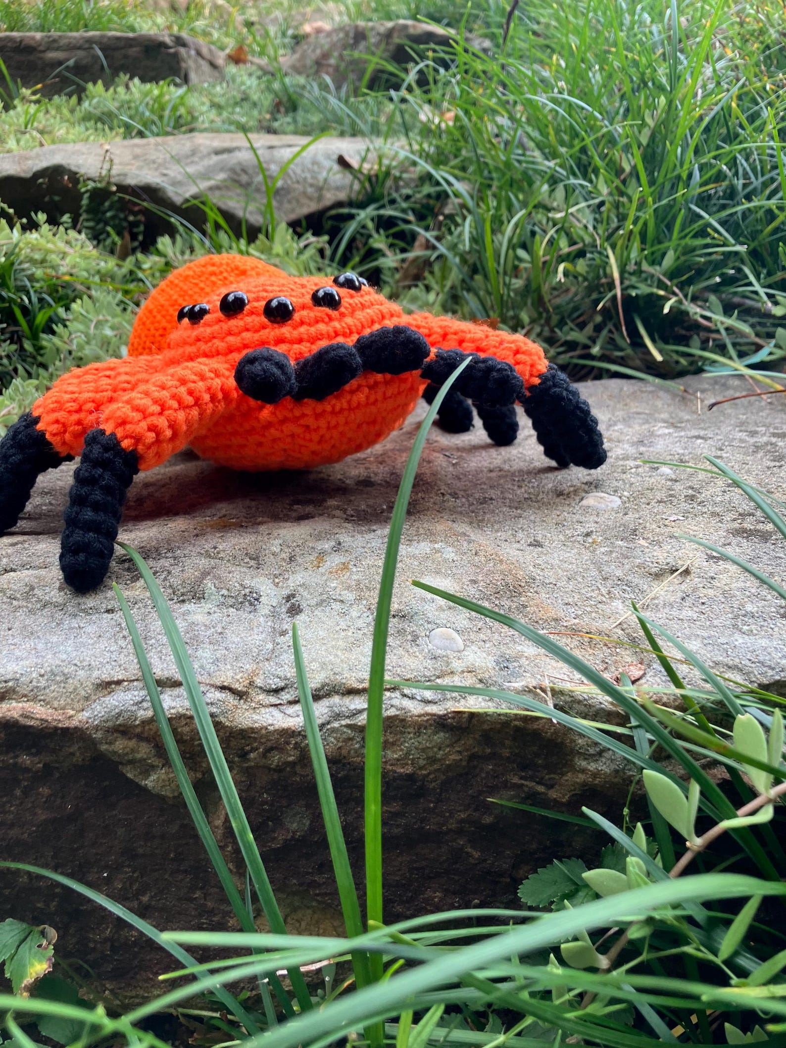 Cuddly Orange Spider Plushy, Handmade Crochet Stuffed Spider, This is a ...