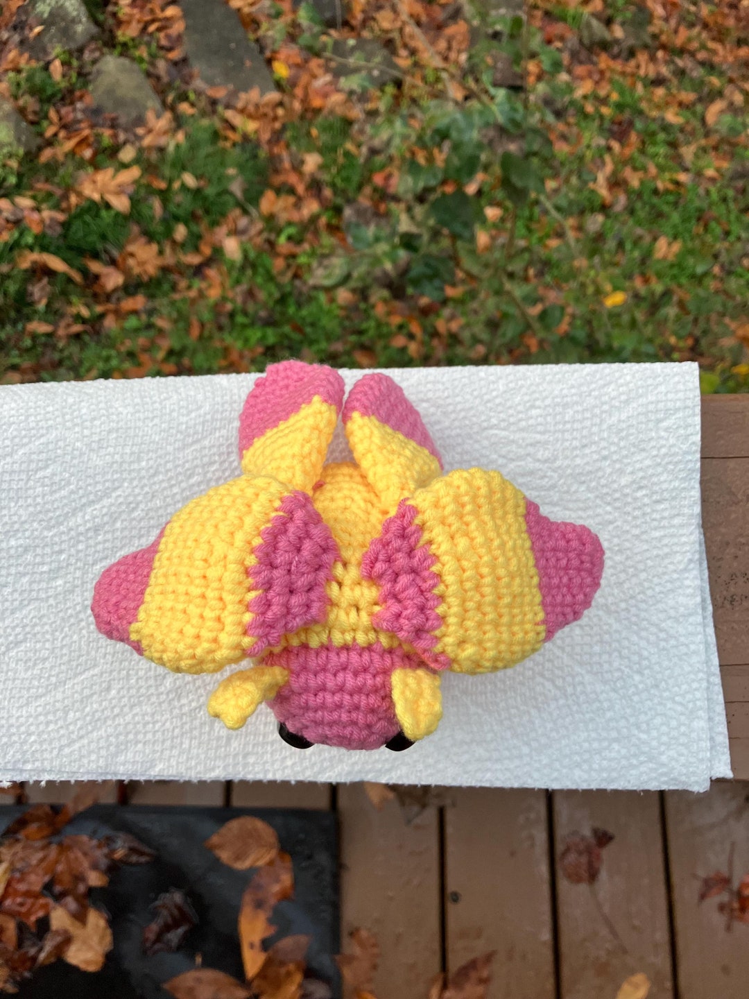 Rosy Maple Moth Handmade Crochet Stuffed Animal, Finished Product NOT a ...