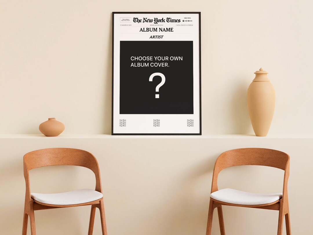 Custom Front Page With Your Favorite Album Cover Custom Poster ...