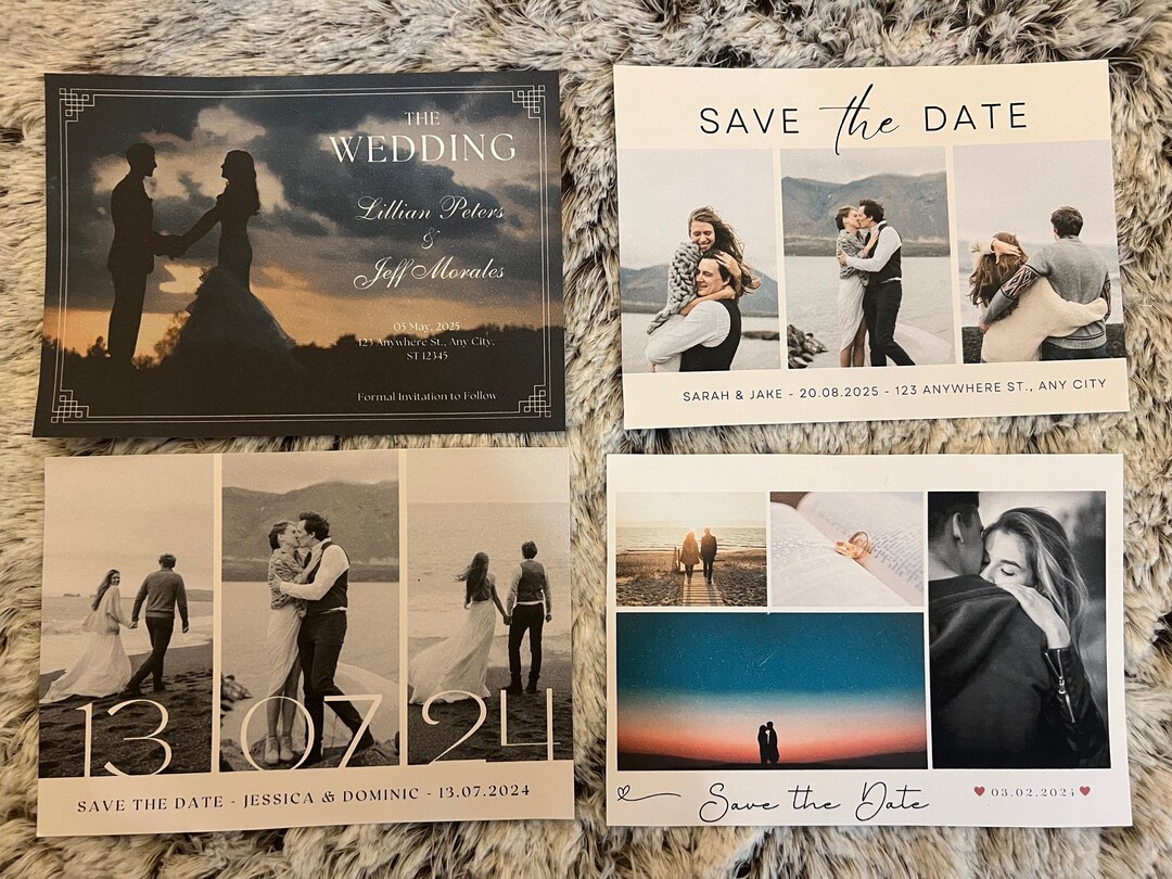 Save the Date Announcements. 5in X 7in. Editable via Canva. 5 Different ...