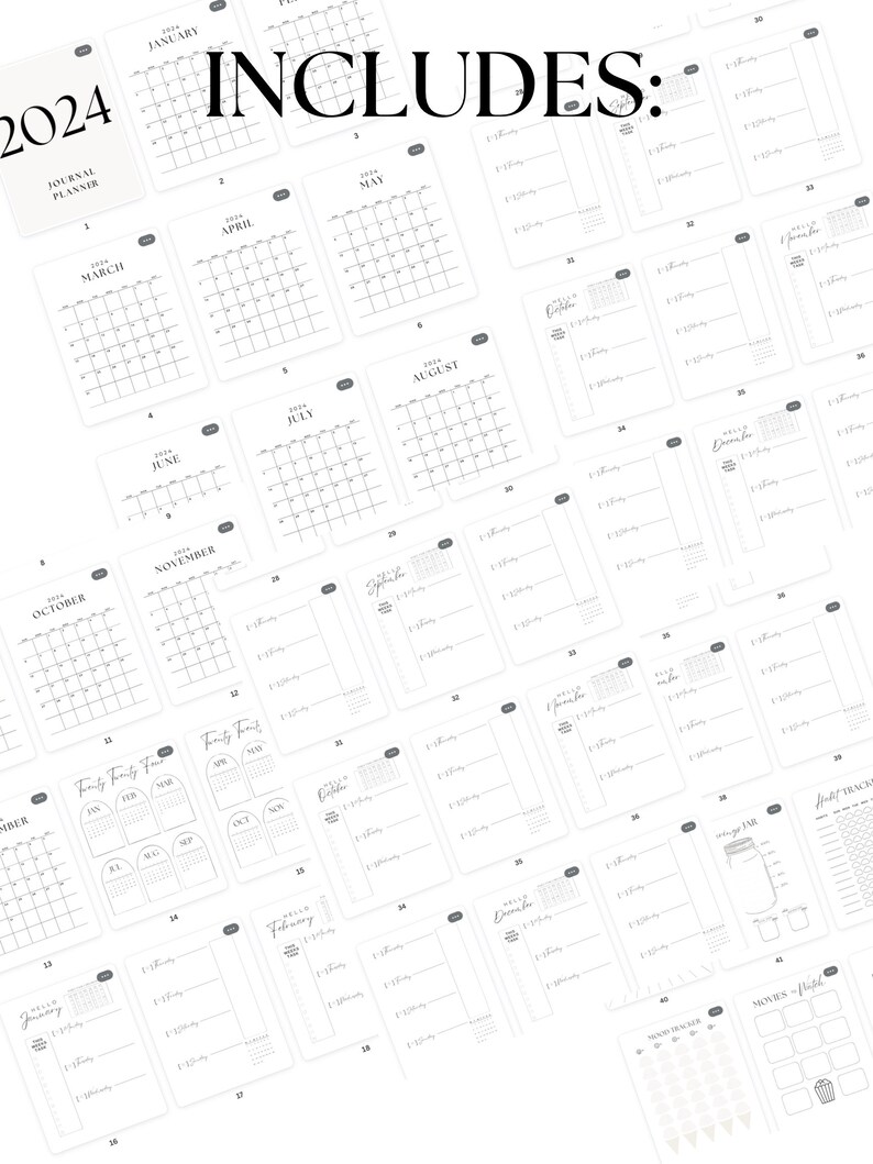 Digital Planner 2024 Simple 2024 Planner, iPad Planner, Minimalest ...