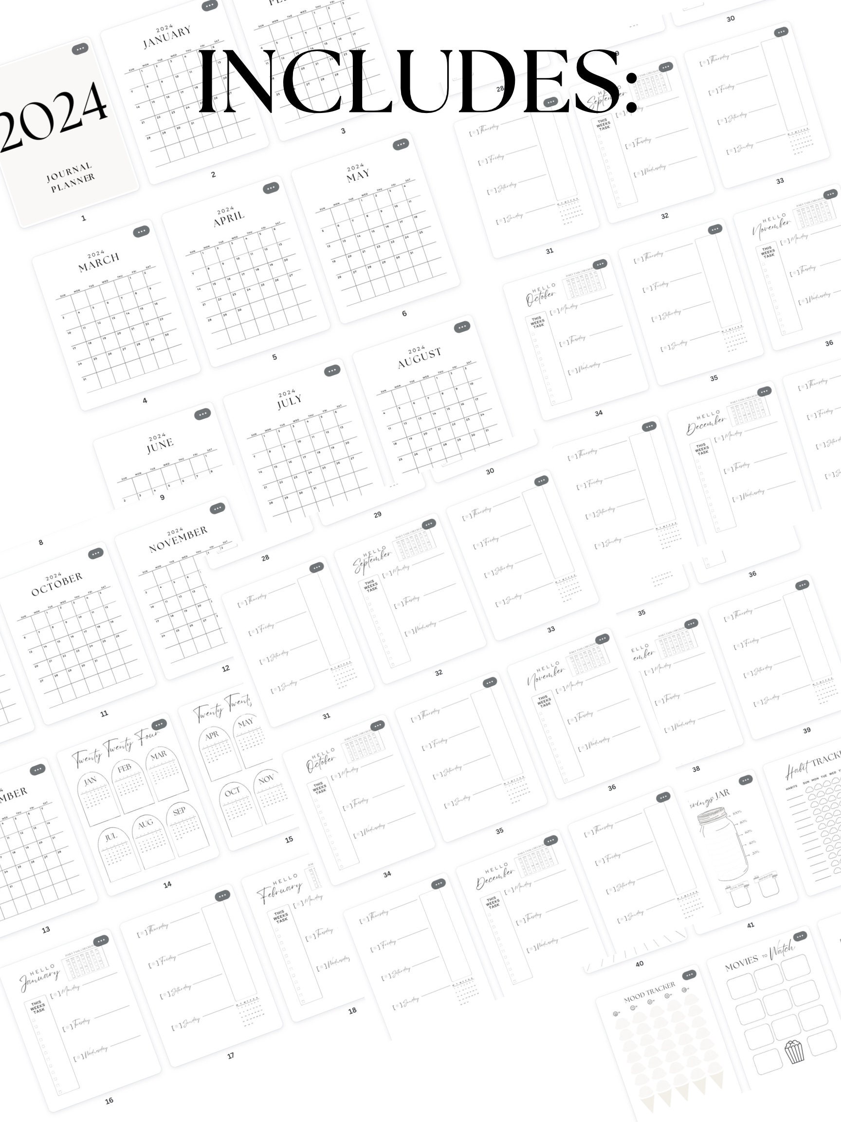 Digital Planner 2024 Simple 2024 Planner, iPad Planner, Minimalest ...