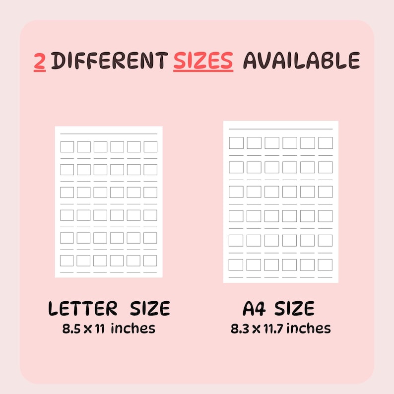 Blank Color Swatch Chart: 60 Colors, Printable Template (PDF) - Etsy