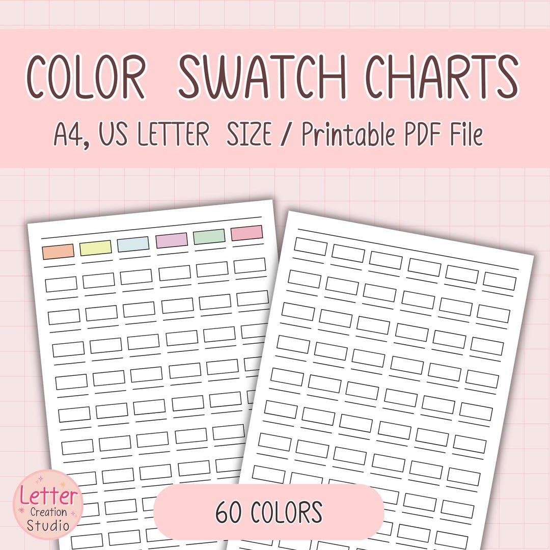 Color Swatch Chart,blank Color Chart,swatch Test,color Swatch Pages ...