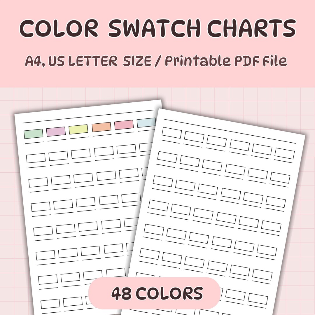 Color Swatch Chart,blank Color Chart,swatch Test,color Swatch Pages ...