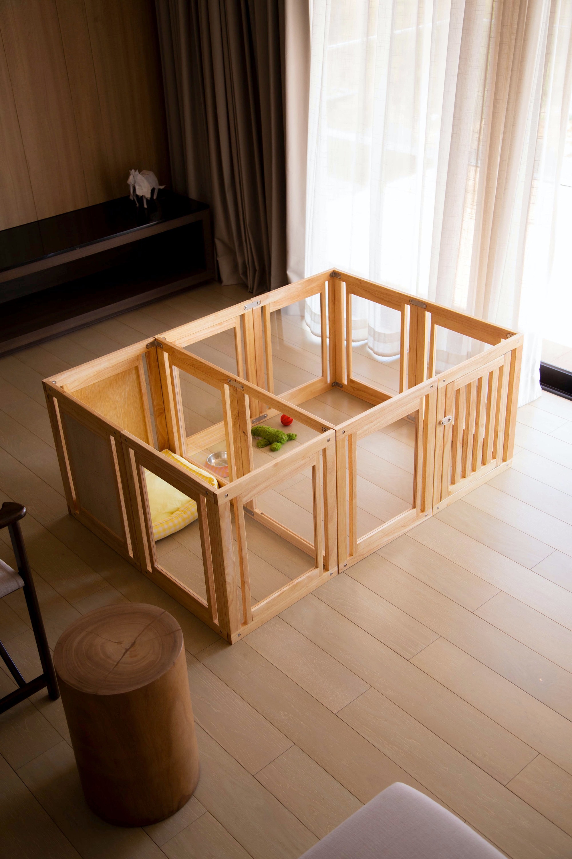 Achie-dog Playpen Indoorultimate, Modern Dog Pen, Wooden Puppy, Modular ...