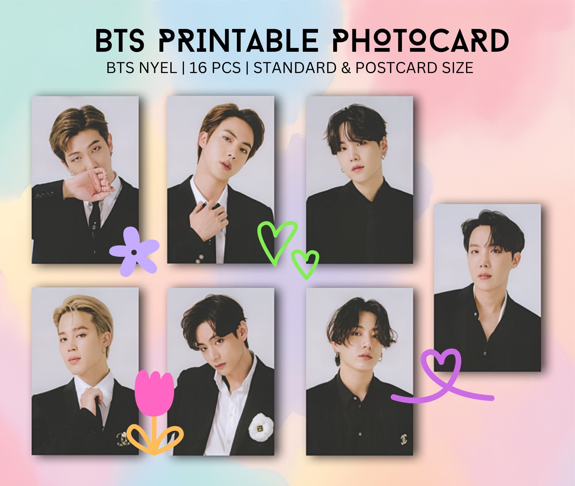 BTS New Year's Eve Live NYEL Printable Digital Photocard KPOP Merch ...