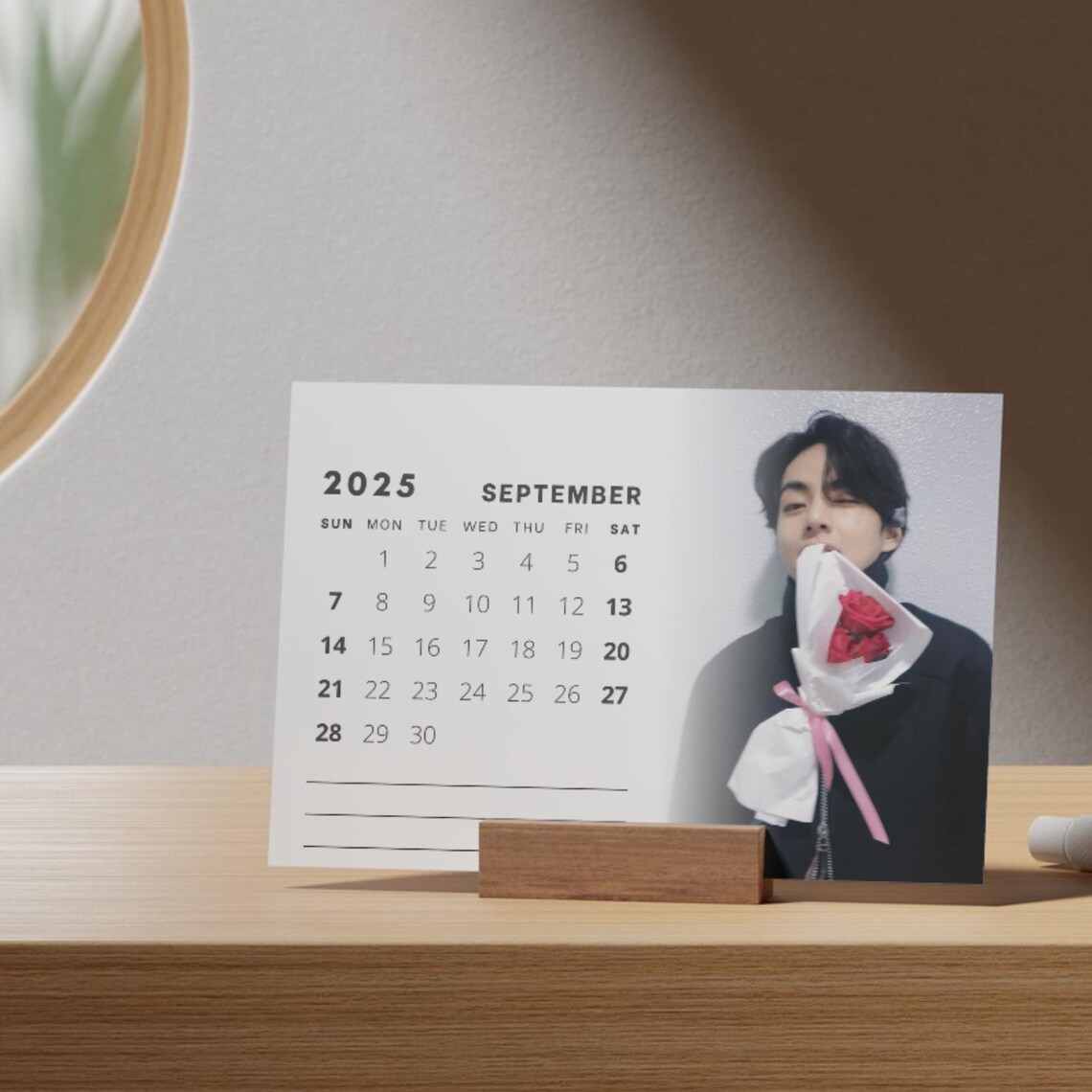 BTS V Calendar 2025 | Kim Taehyung Desk Calendar 2025 | Digital ...