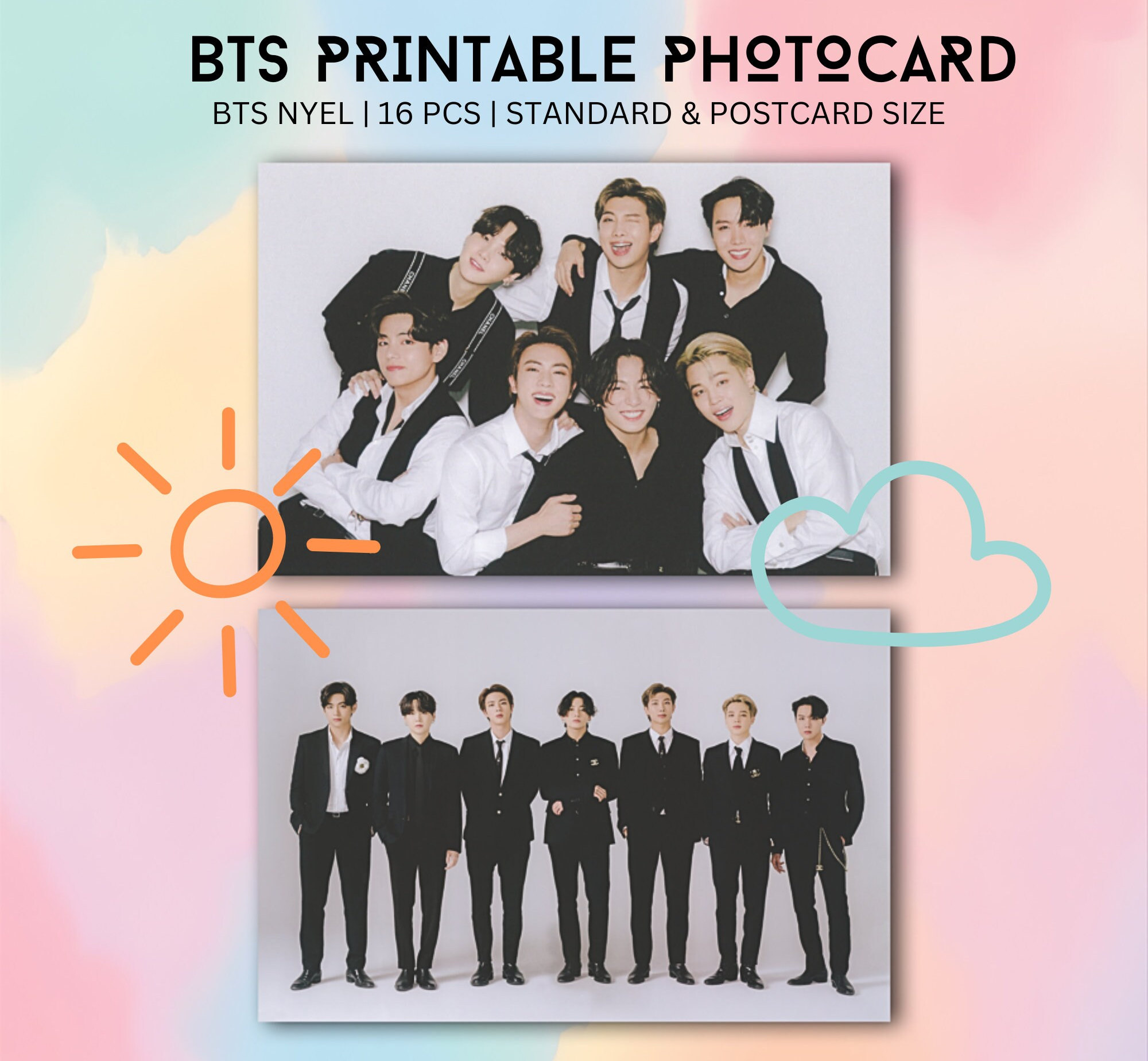 BTS New Year's Eve Live NYEL Printable Digital Photocard KPOP Merch ...