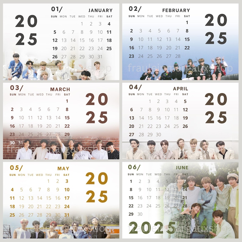 BTS Calendar 2025 | Bangtan Seonyeondan Desk Calendar | Digital ...