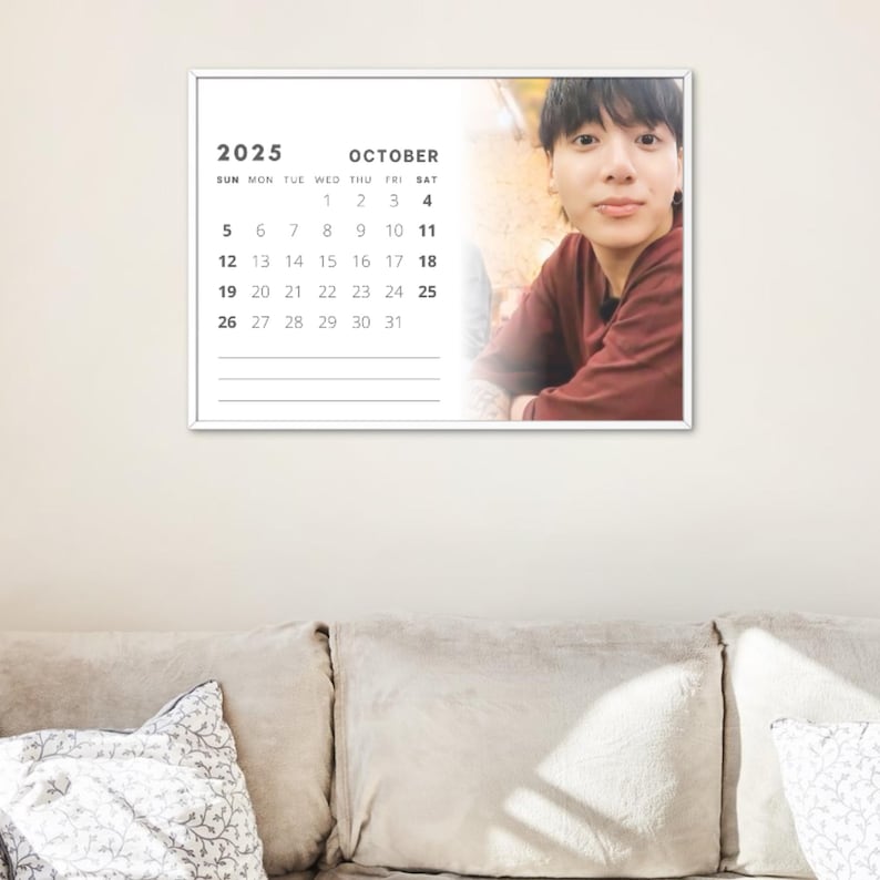 BTS JUNGKOOK Calendar 2025 Jeon Jungkook Desk Calendar 2025 Digital ...