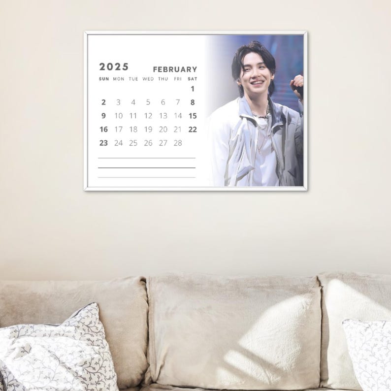 BTS SUGA Calendar 2025 Min Yoongi Desk Calendar 2025 Digital Calendar ...