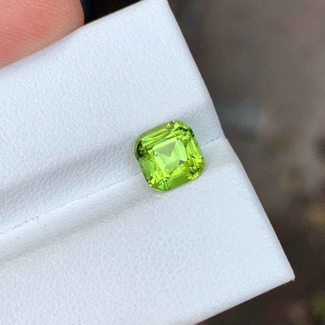 Natural Peridot Cushion Cut - Etsy