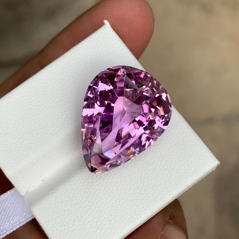 Kunzite Pear Shape Stone - Etsy
