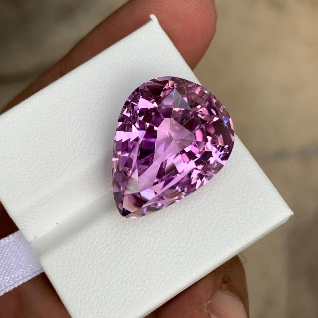 Kunzite Pear Shape Stone - Etsy
