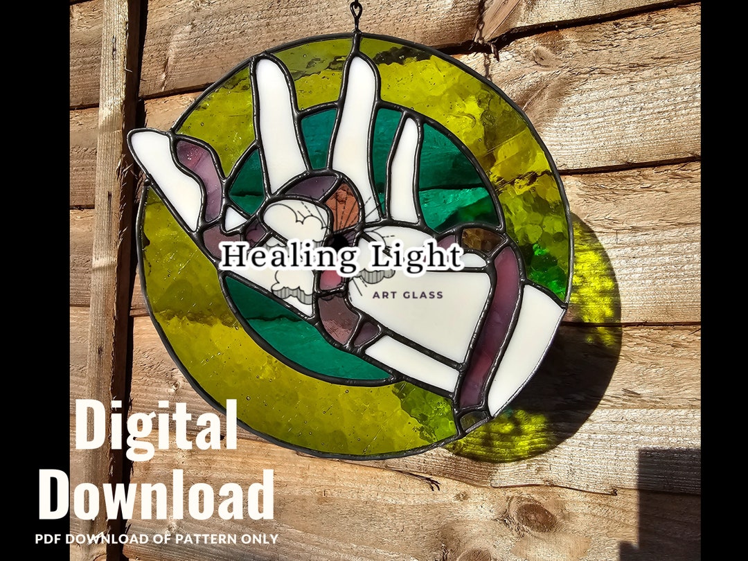 Magic Snake Hand Stained Glass Pattern, DIY Stained Glass, Digital ...