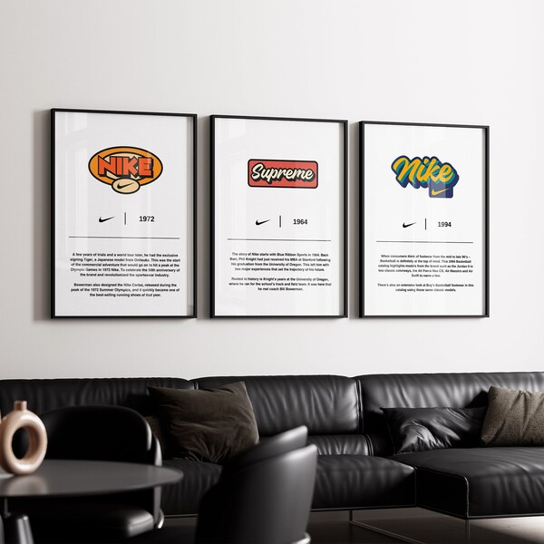 Nike Retro Poster Set - Etsy