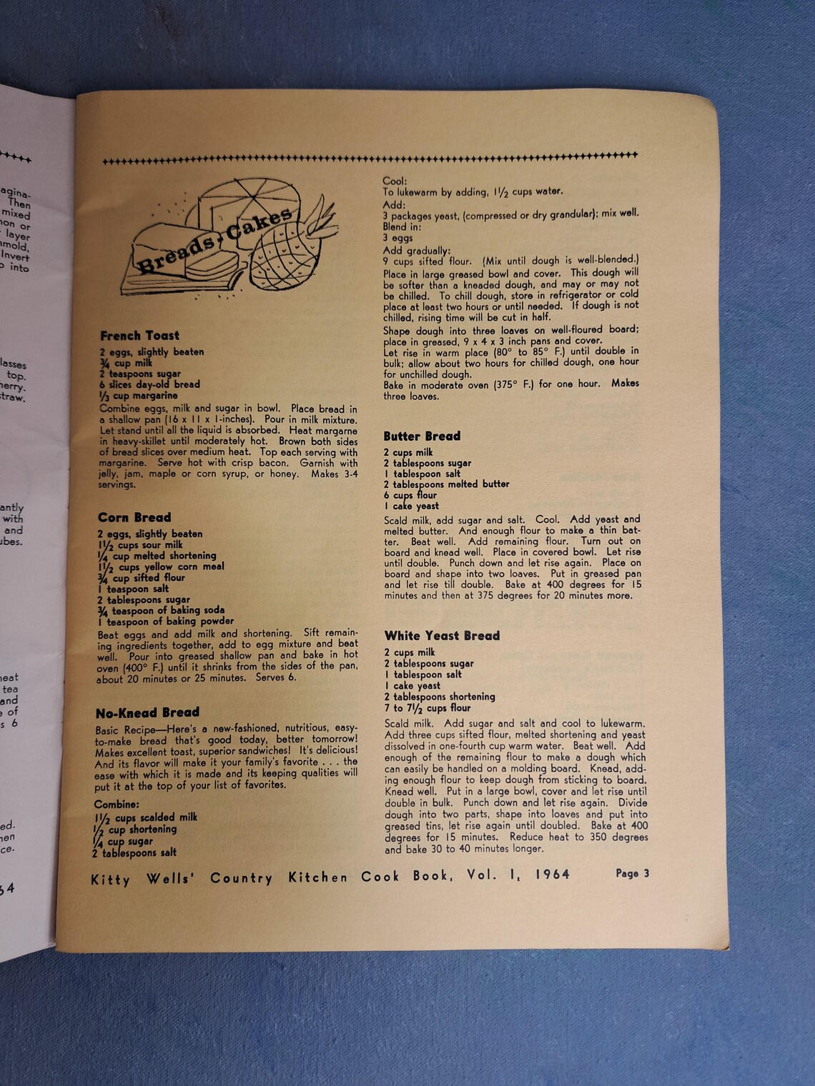 Kitty Wells Country Kitchen Cook Book Vol. 1 1964 Edition - Etsy