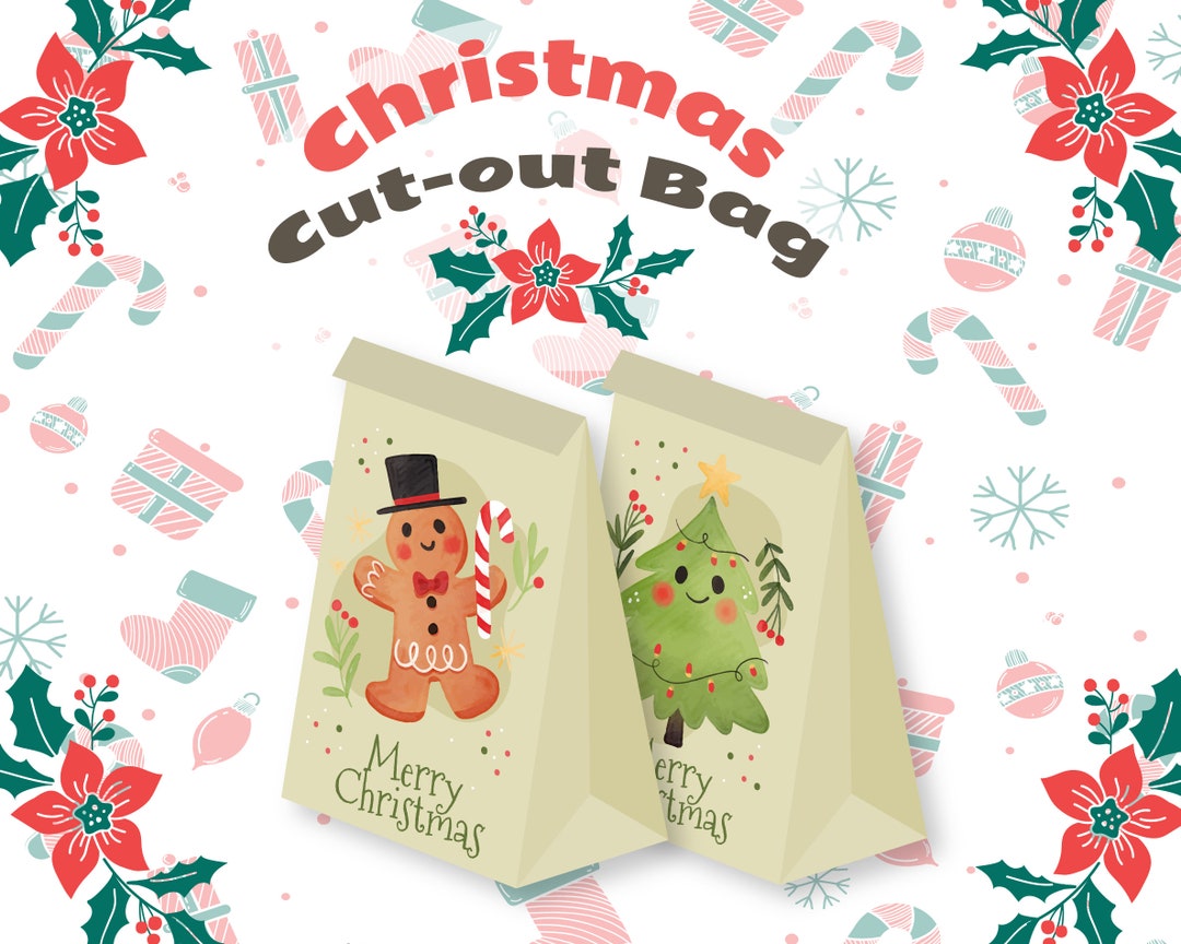 PRINTABLE Christmas Gift Box Christmas Wreath Digital Print DIY Easy ...