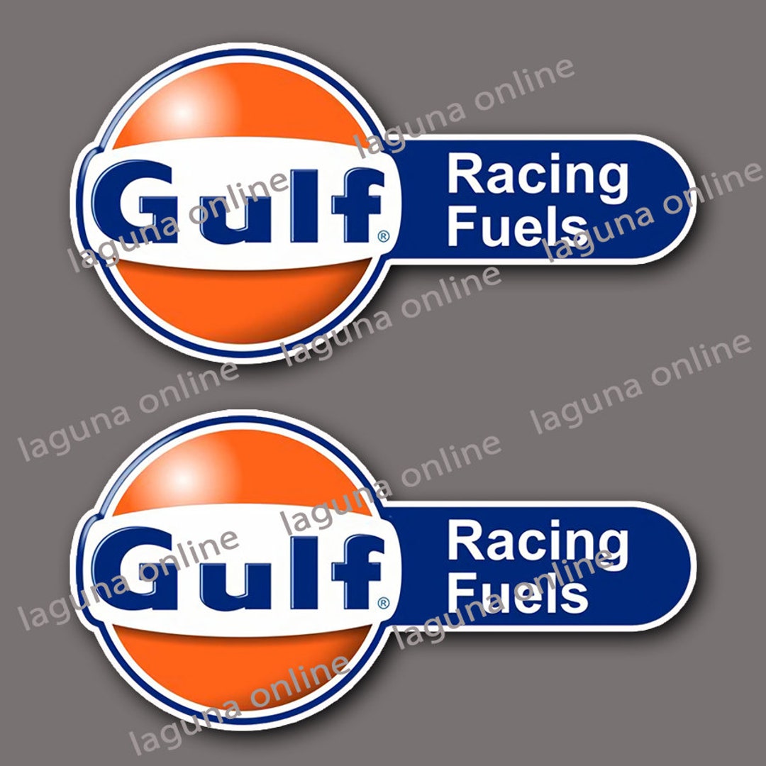 Gulf Racing Fuels Logo Gloss Weatherproof Decal Sticker - Etsy