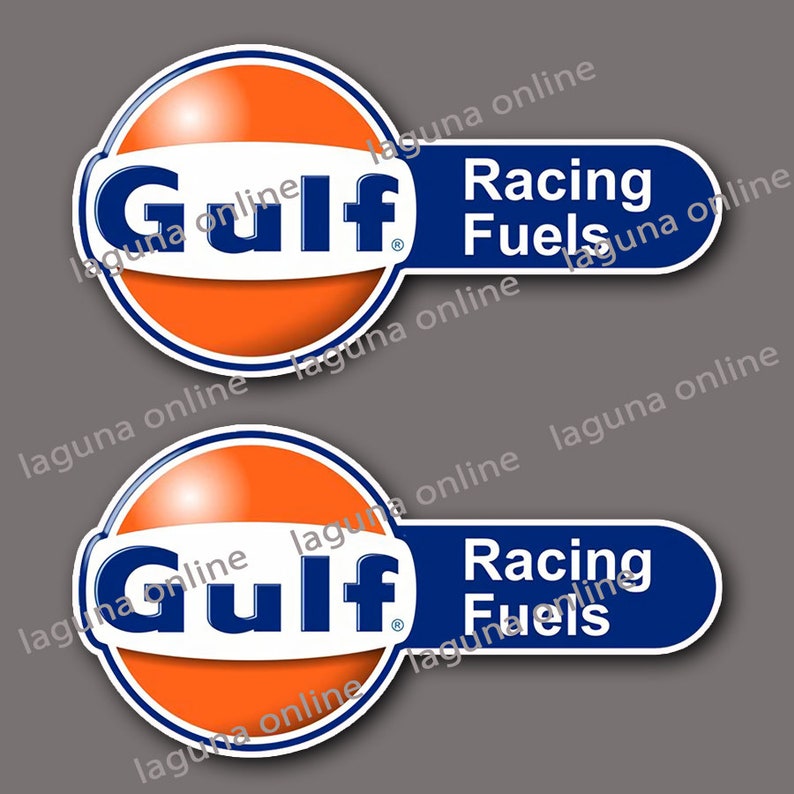 Gulf Racing Fuels Logo Gloss Weatherproof Decal Sticker - Etsy