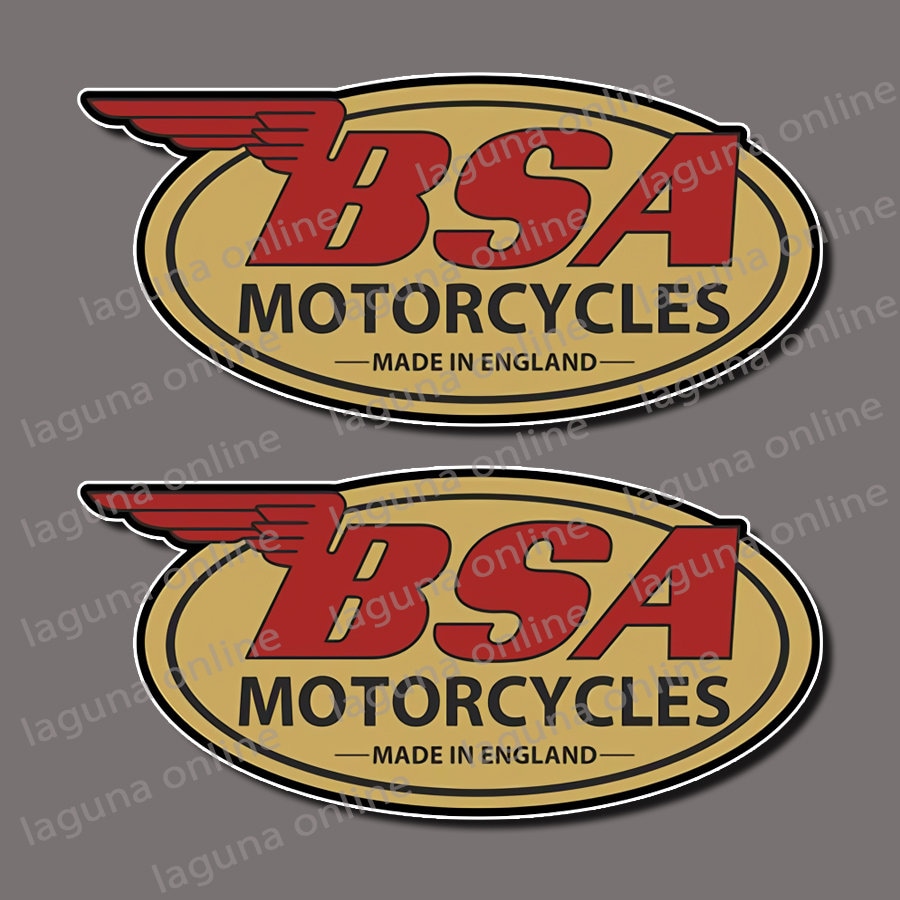 Bsa Logo Gloss Weatherproof Decal Sticker 6 - Etsy