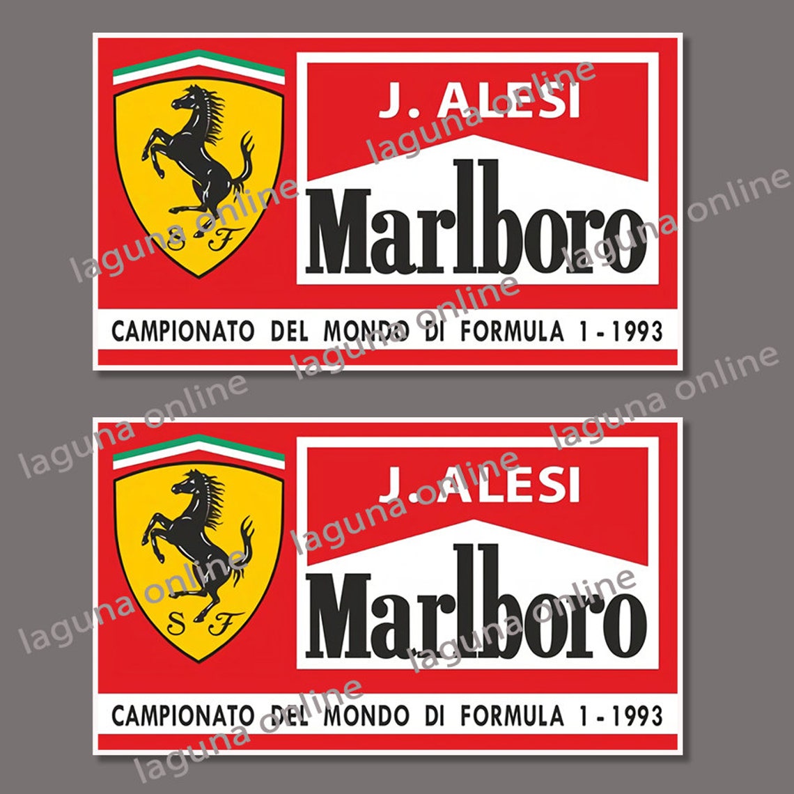 Ferrari J.alesi Logo Gloss Weatherproof Decal Sticker - Etsy
