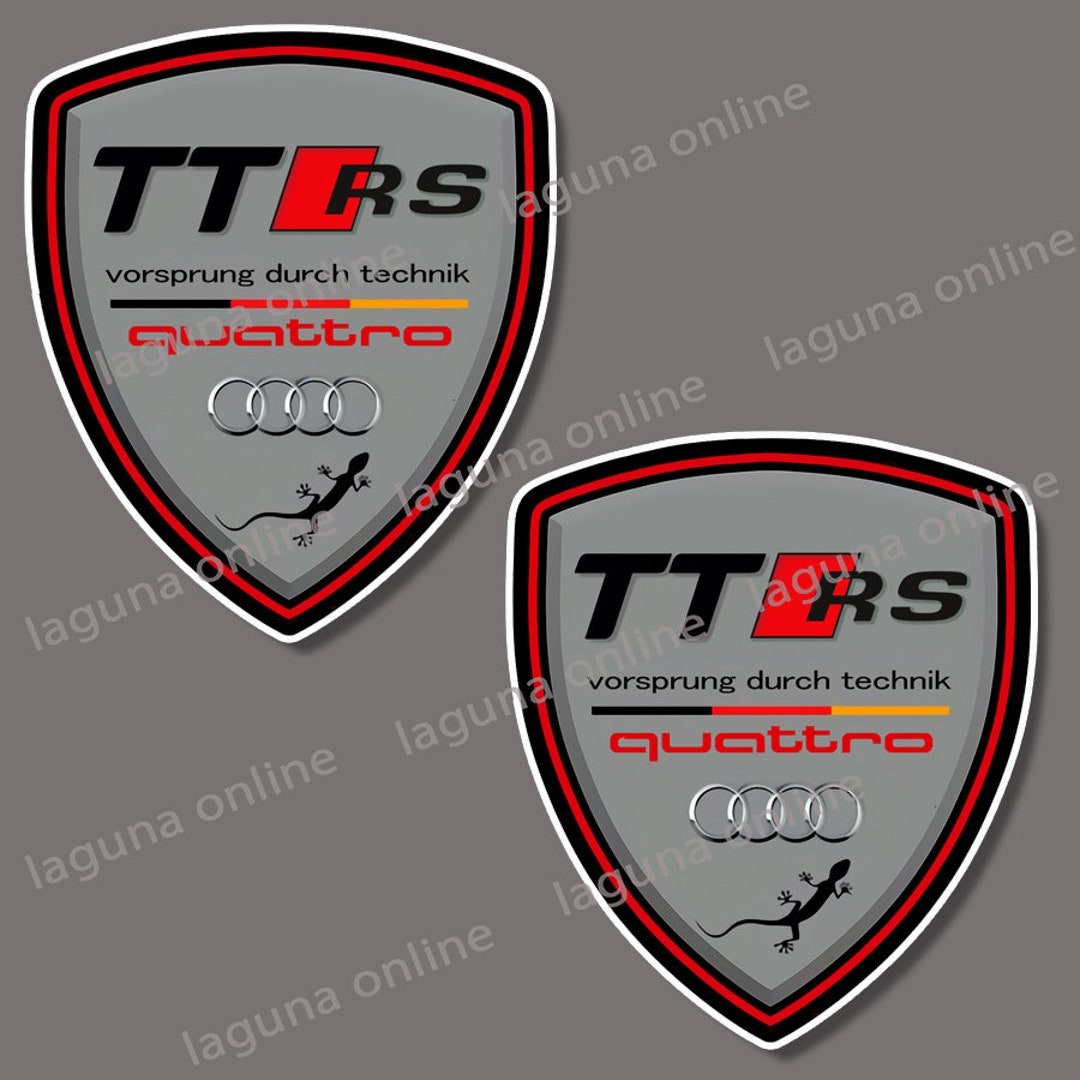 Audi Ttrs Logo Gloss Weatherproof Decal Sticker - Etsy