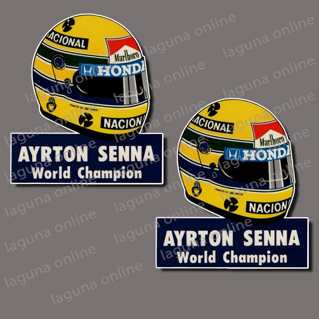 Ayrton Senna Logo Gloss Weatherproof Decal Sticker - Etsy