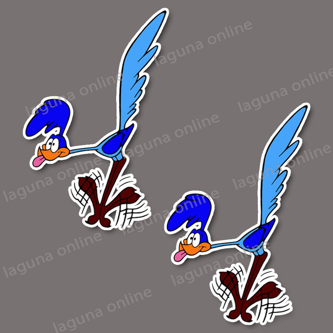 Road Runner Logo Gloss Weatherproof Decal Sticker 5 - Etsy