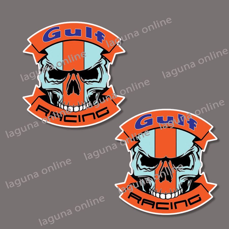 Gulf Racing Logo Gloss Weatherproof Decal Sticker - Etsy