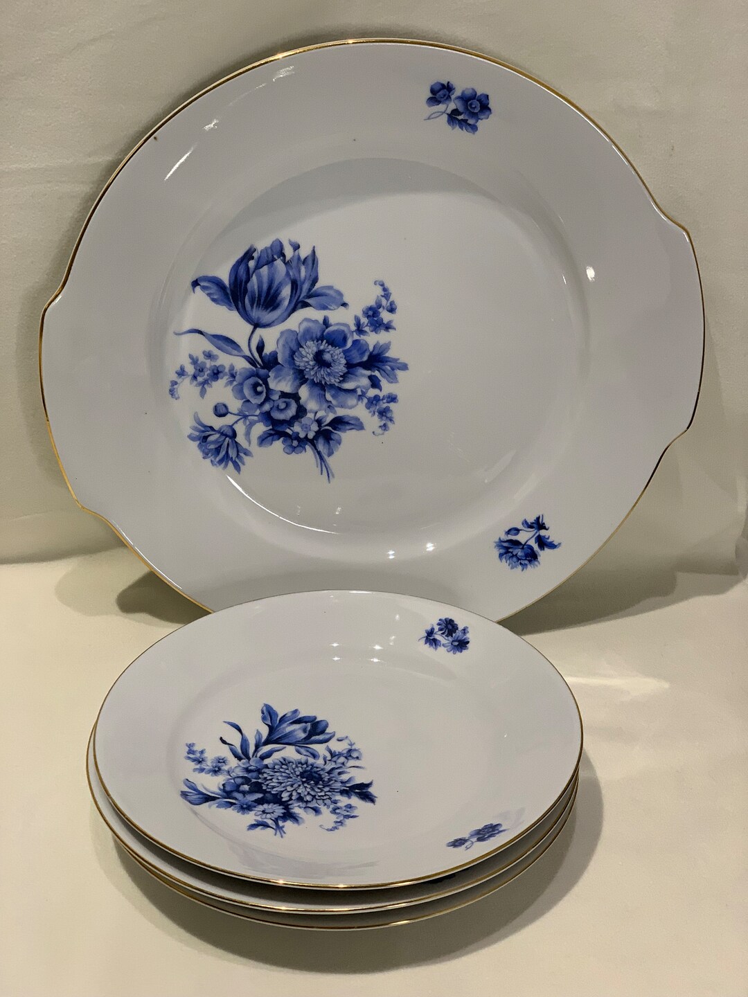 Vintage Kahla Germany 1960s Floral Dessert Plate Set - Etsy