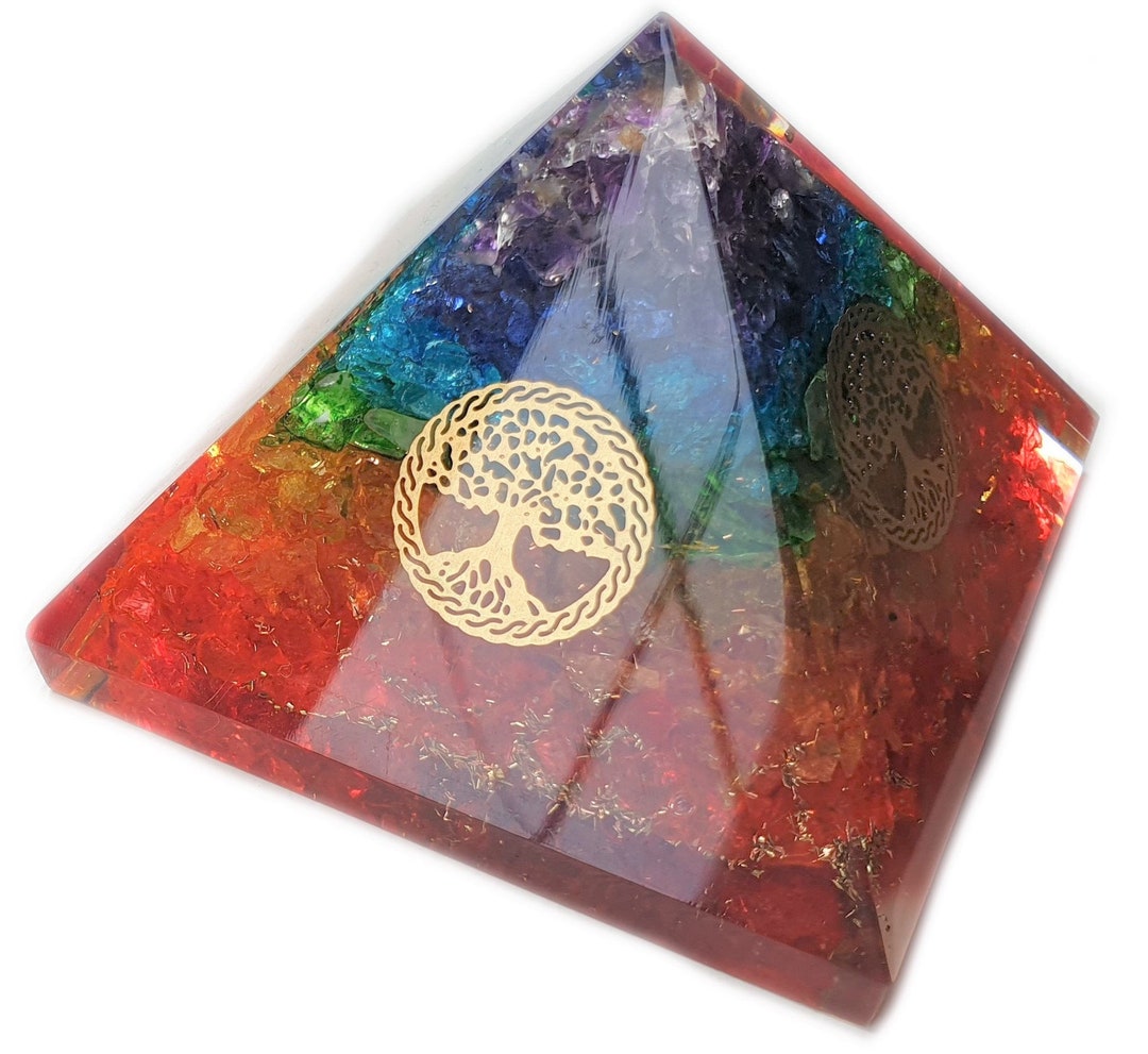 7 Chakra Orgone Pyramid - Tree of Life - Etsy