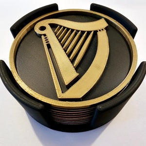 Guinness Coasters Set of 4 With Holder - Etsy Canada