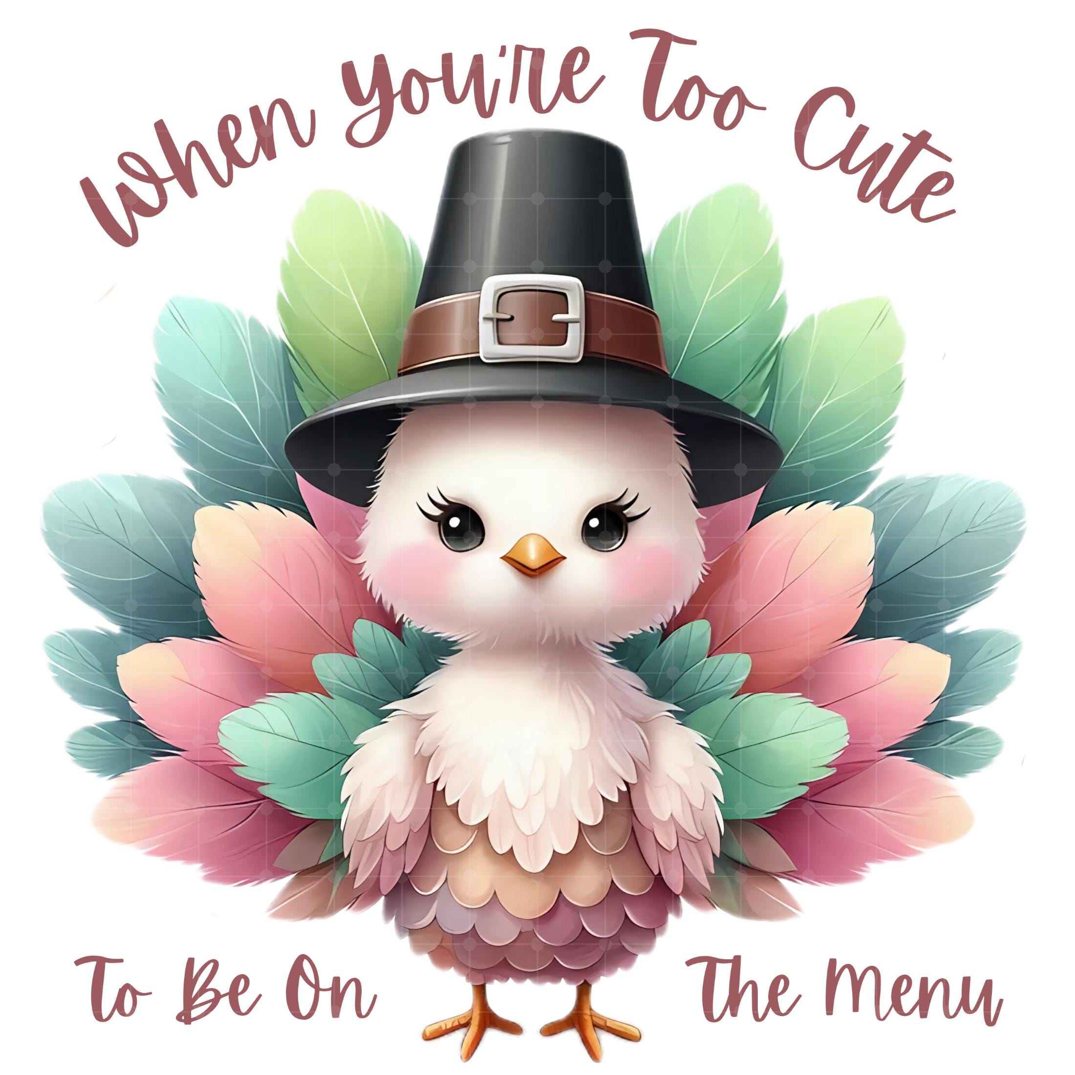 Thanksgiving Pastel Baby Turkey PNG Clipart, Thanksgiving Sublimation ...