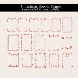 Christmas Hand Drawn Doodle PNG Clipart Bundle Festive Line Art ...
