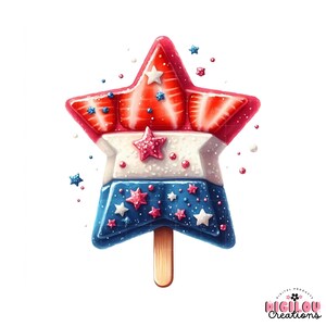 4th of July Popsicle Clipart Bundle – 10 Watercolor Patriotic Summer ...